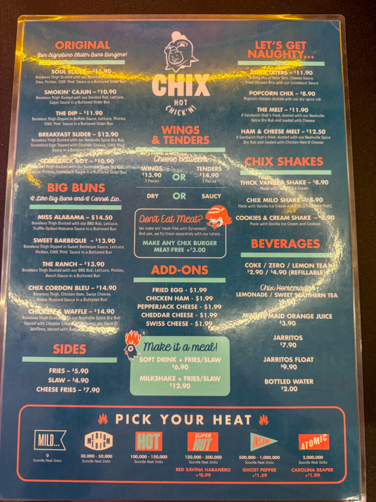 Chicky Feast at Chix Hot Chicken's New Outlet at Prinsep - Little Big ...
