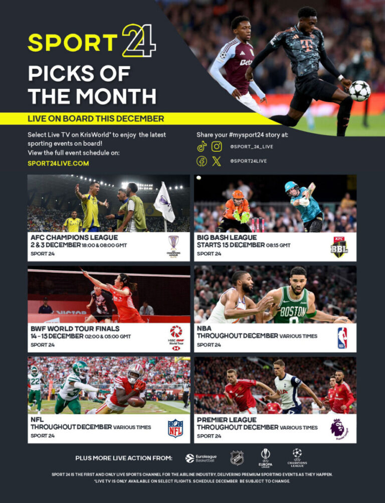 Singapore Airlines World Cup 2026 KrisWorld Live TV Guide